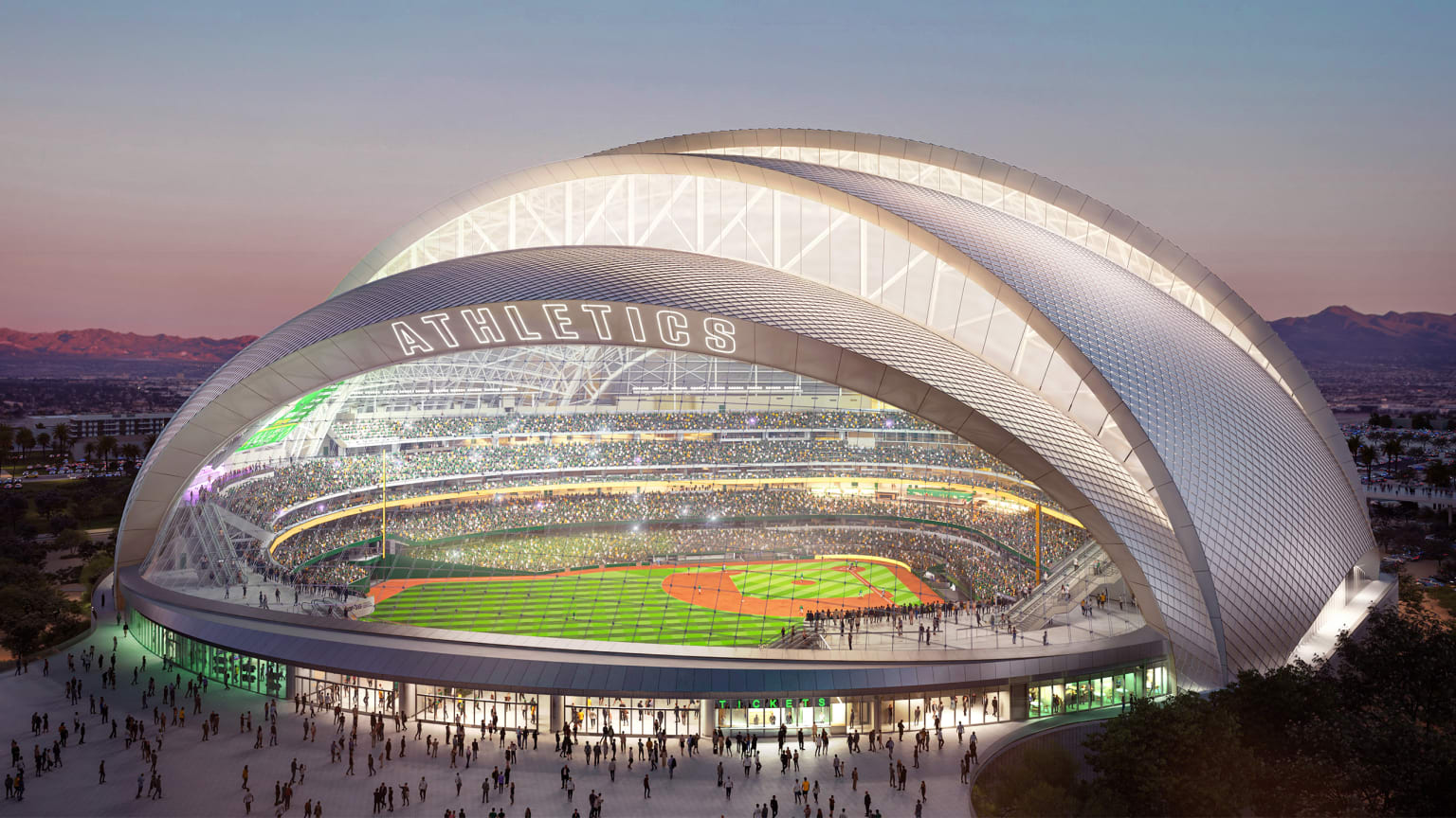 Athletics unveil new stadium renderings