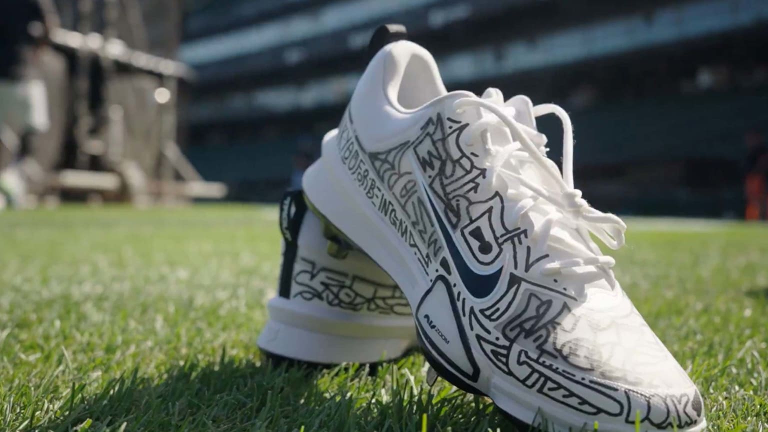 Davis Martin's Players' Weekend cleats designed by young fan and ballplayer