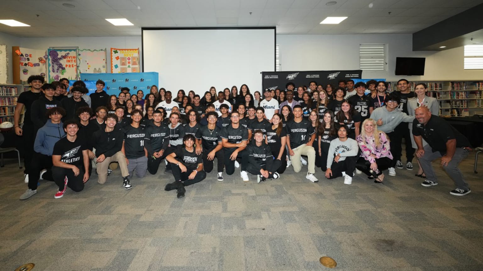 Marlins join mental health panel at John A. Ferguson High School