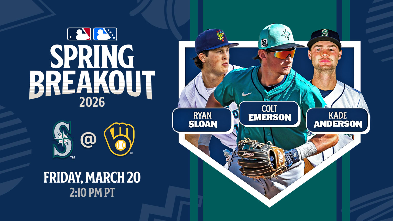 Mariners Spring Breakout roster 2026