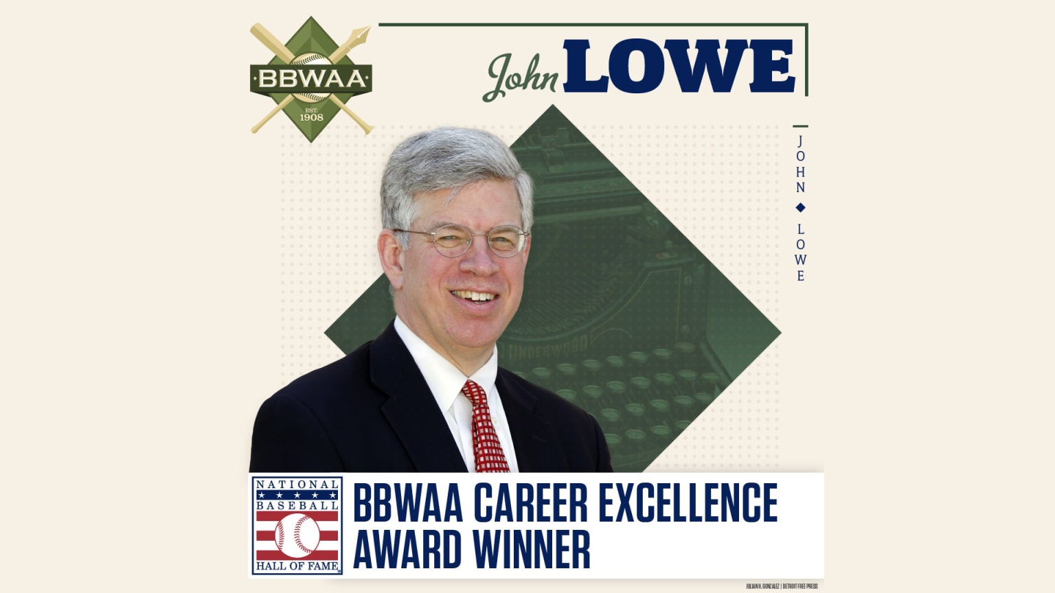 John Lowe wins 2023 BBWAA Career Excellence Award