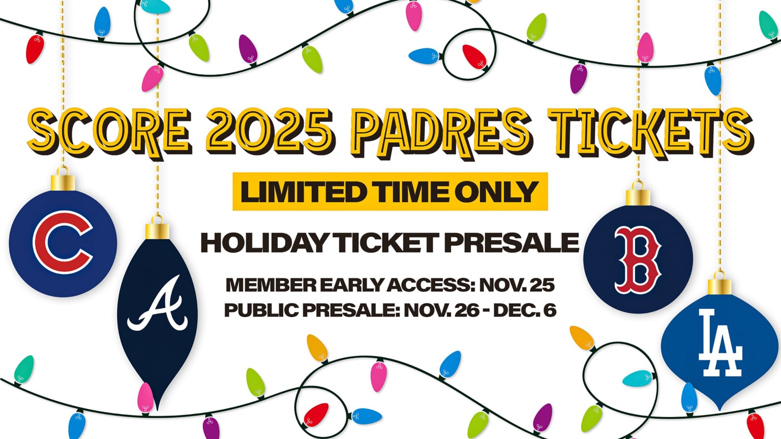 Holiday Ticket Offer | San Diego Padres