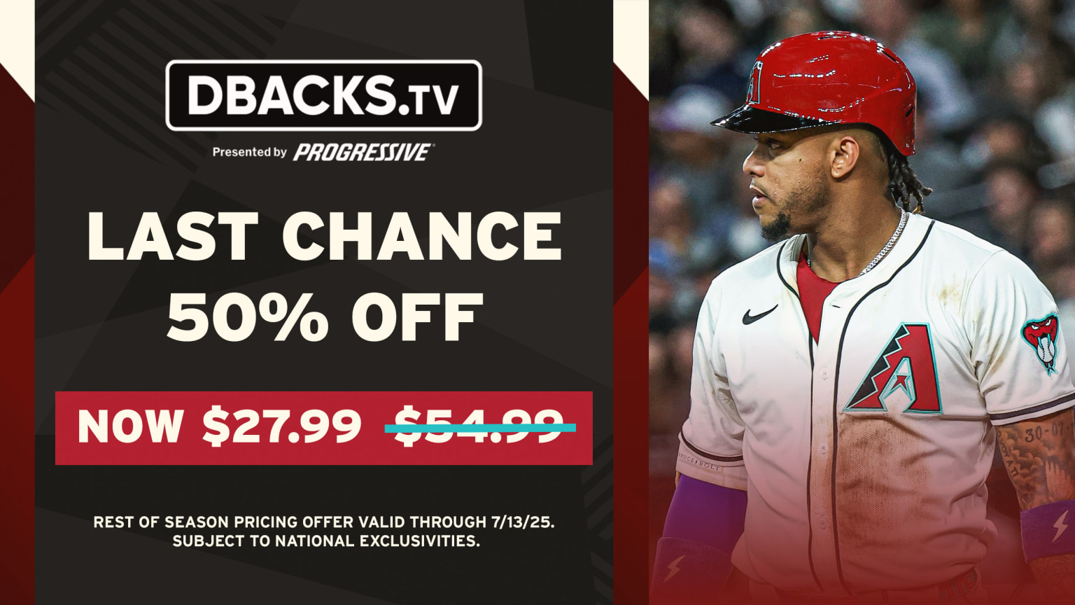DBACKS.TV 50 percent off for July 2025