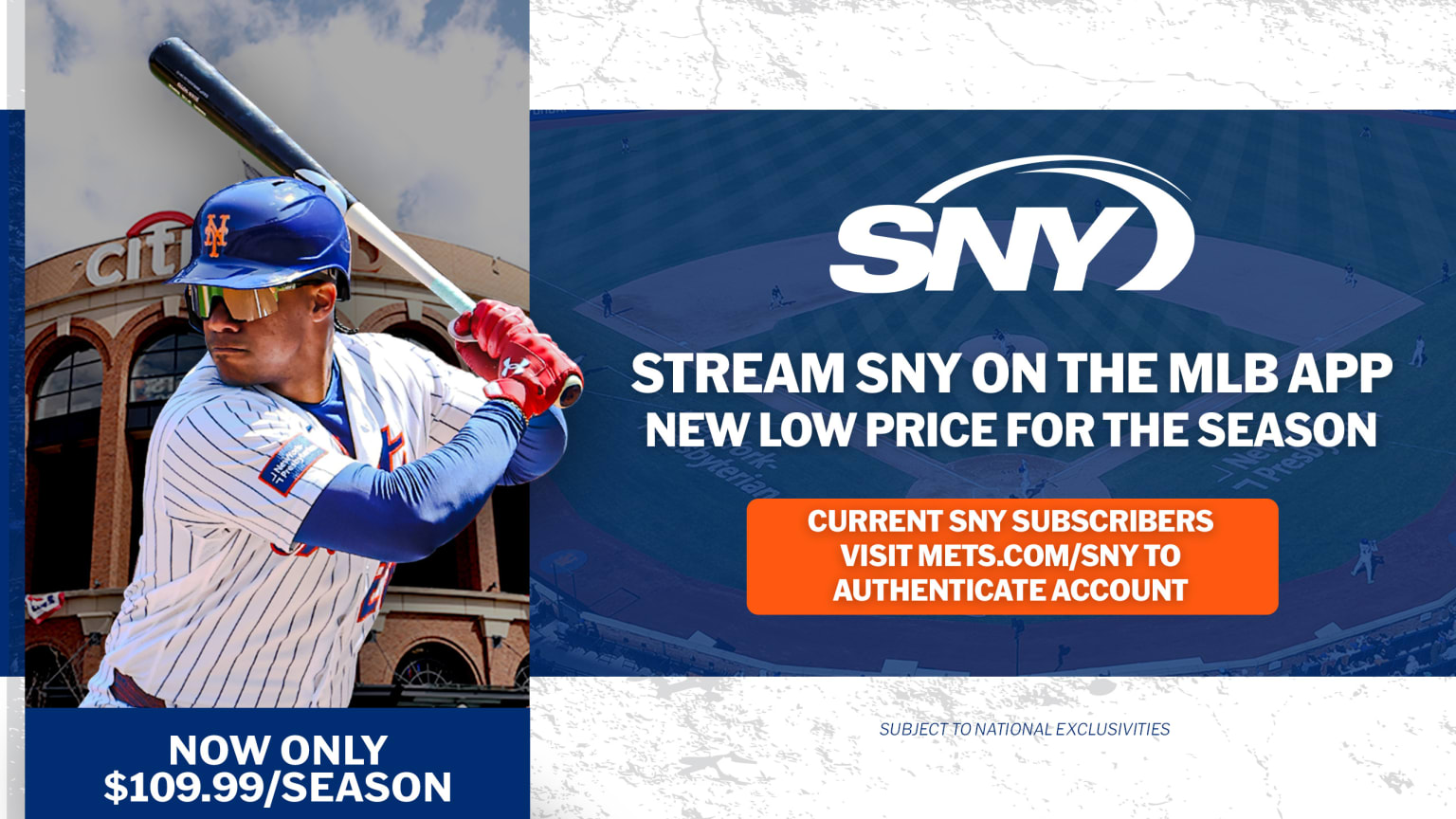 SNY, MLB streaming games for 2026