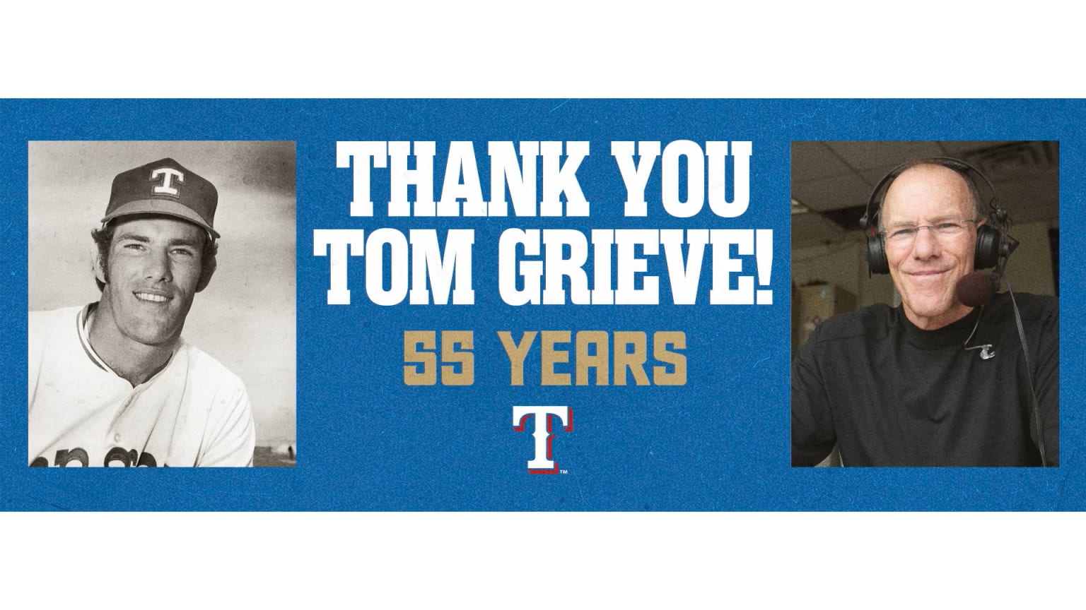 Rangers honor Tom Grieve upon retirement