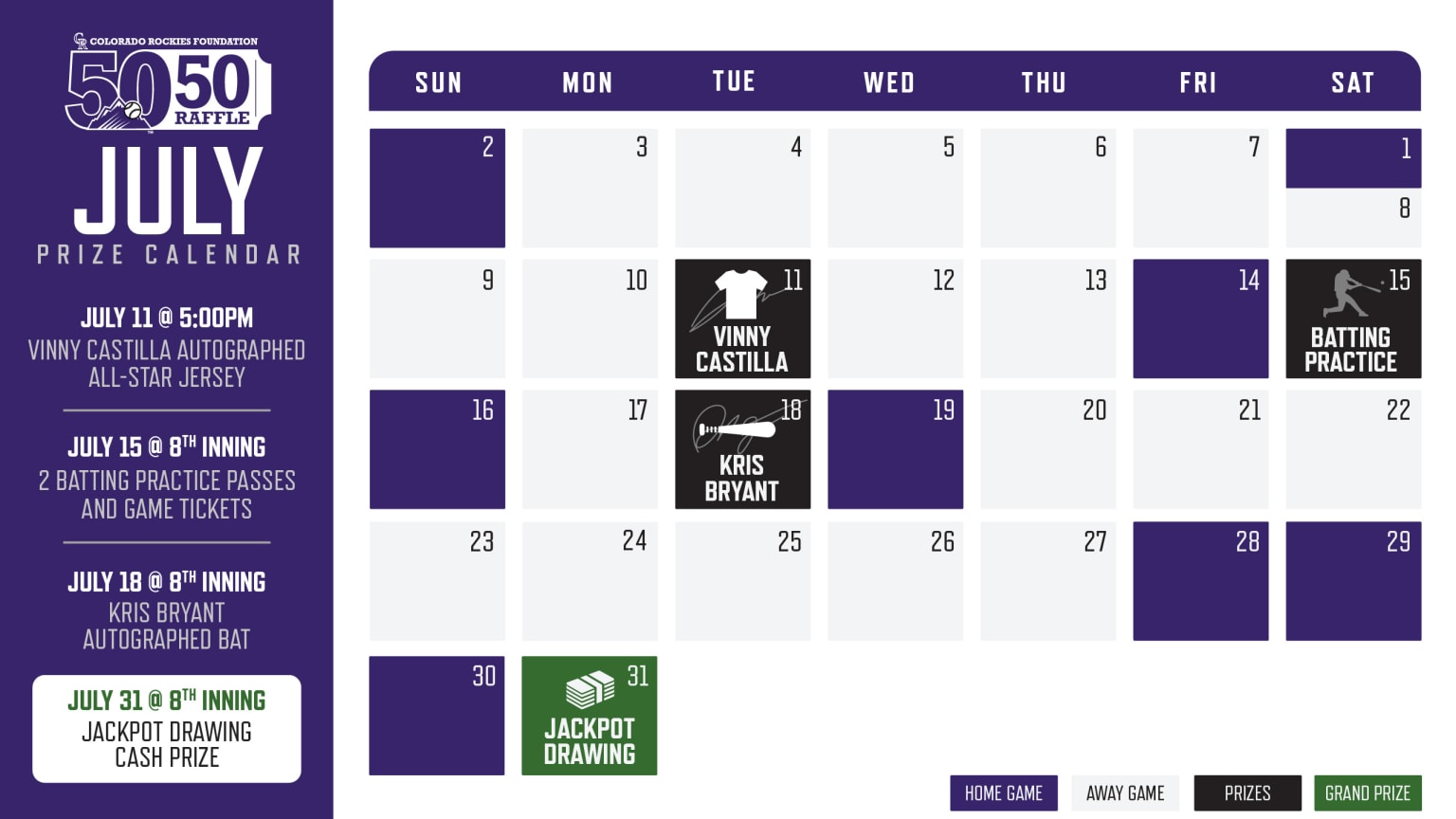 Rockies 50/50 Raffle | Colorado Rockies