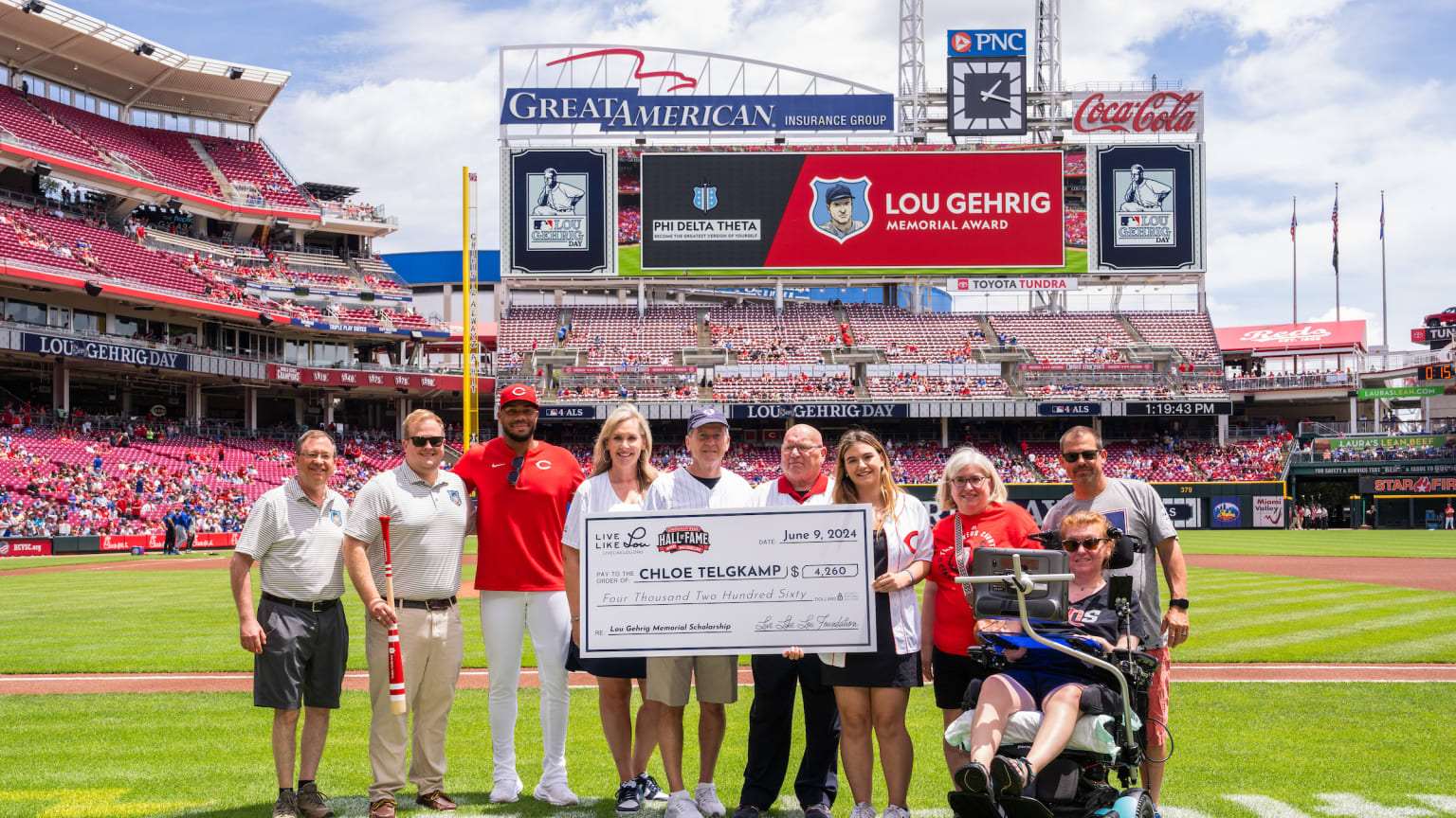 Reds honor Cincinnati charities for ALS