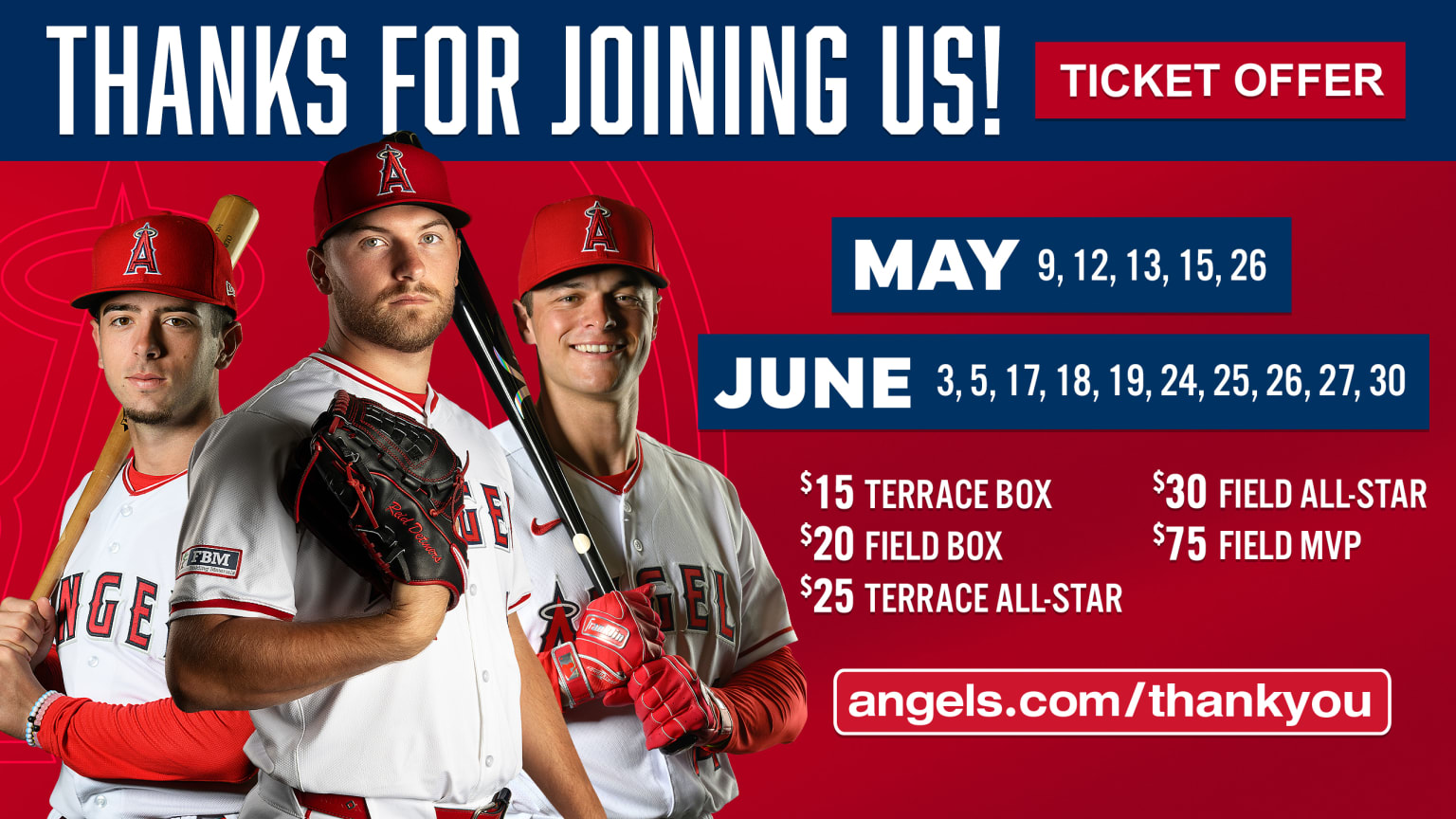 April Fans Thank You Ticket Offer | Los Angeles Angels
