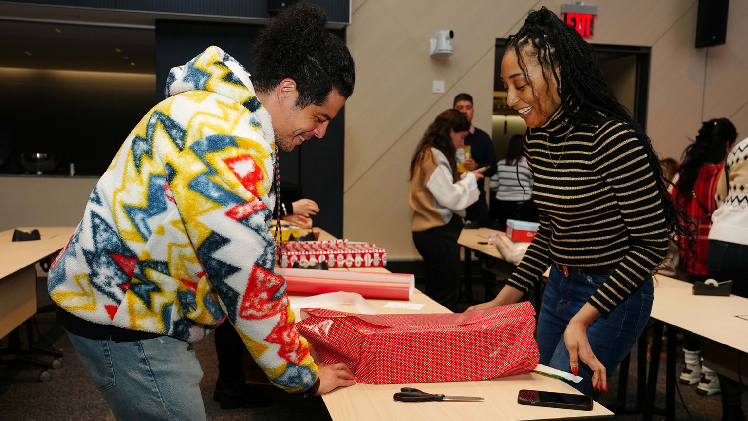 MLB holds Winter Wishes charity gift wrapping event