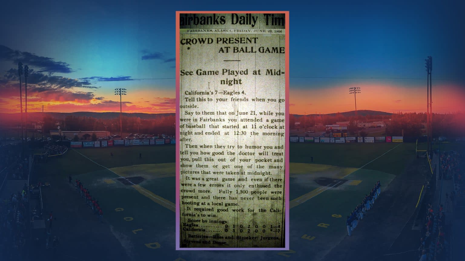 What is the Alaska Midnight Sun baseball game