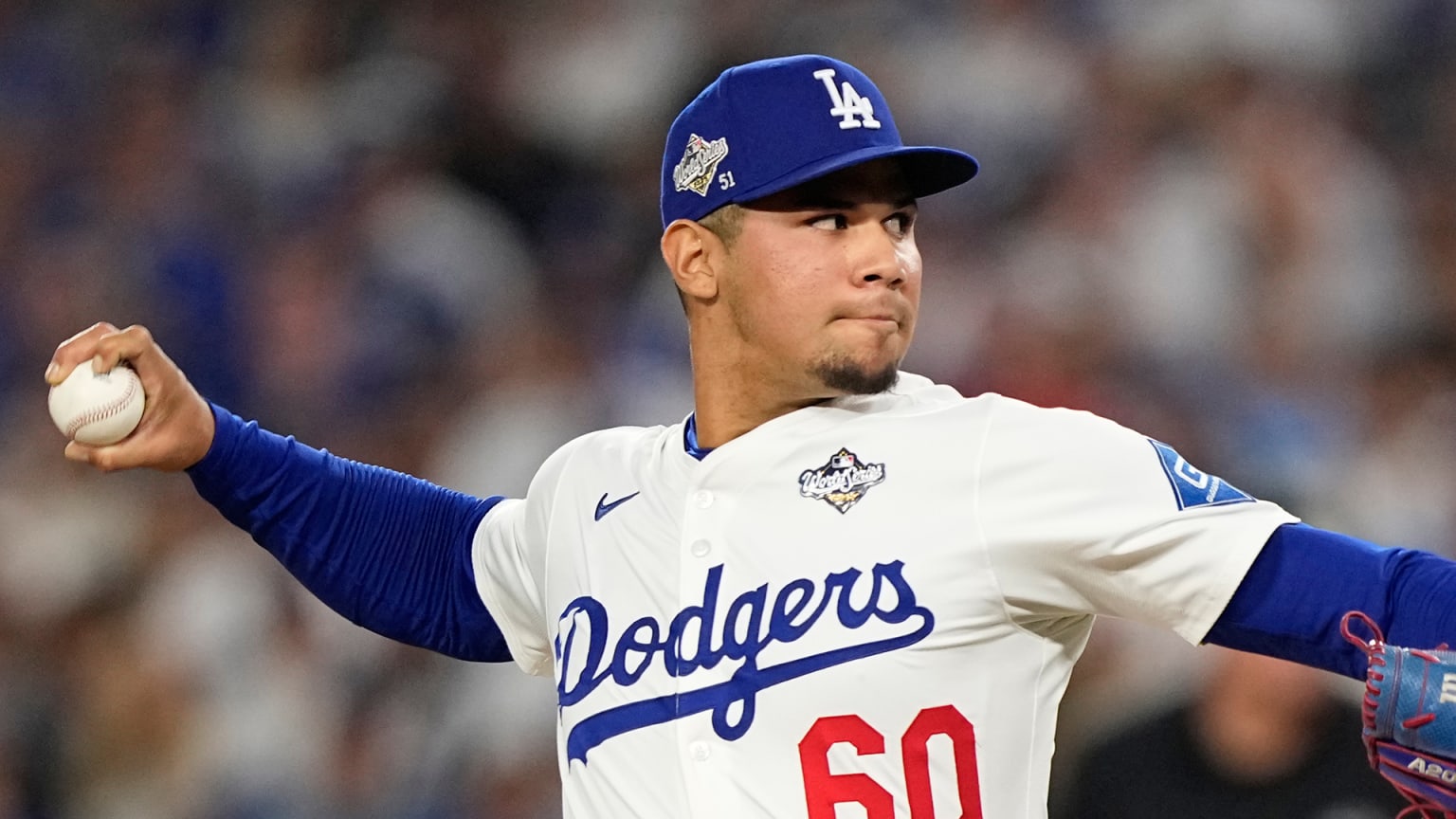 Dodgers, Blue Jays bullpens wear hat tribute to Alex Vesia