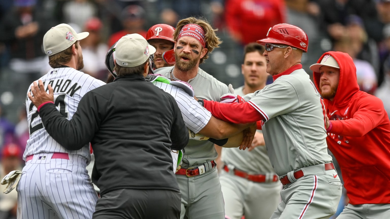 Bryce Harper ejected after altercation with Jake Bird