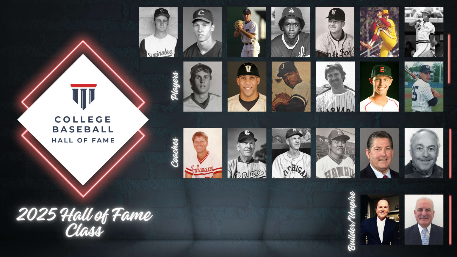 College Baseball Hall of Fame Class of 2025
