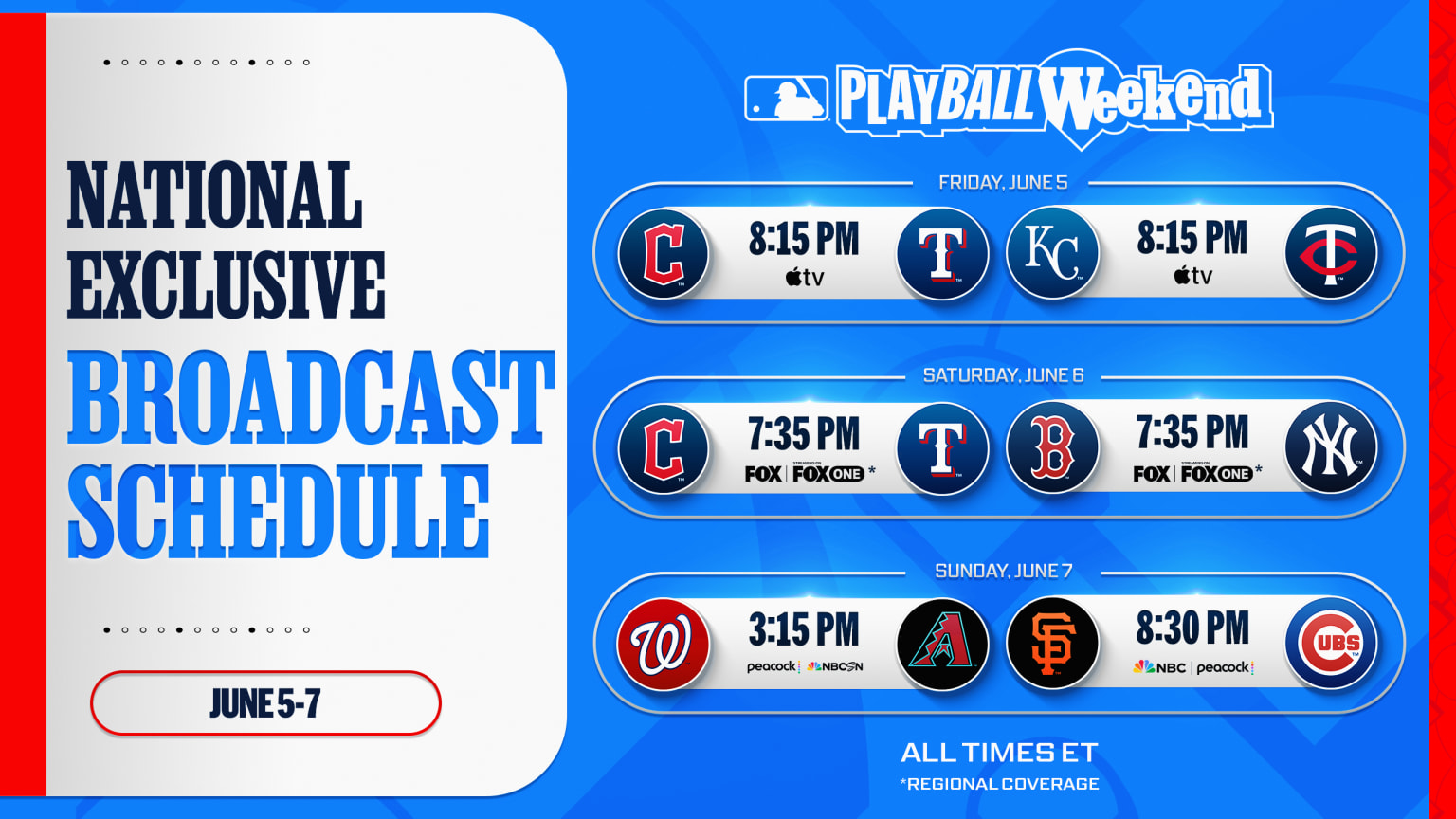Play Ball Weekend runs June 5-7, 2026