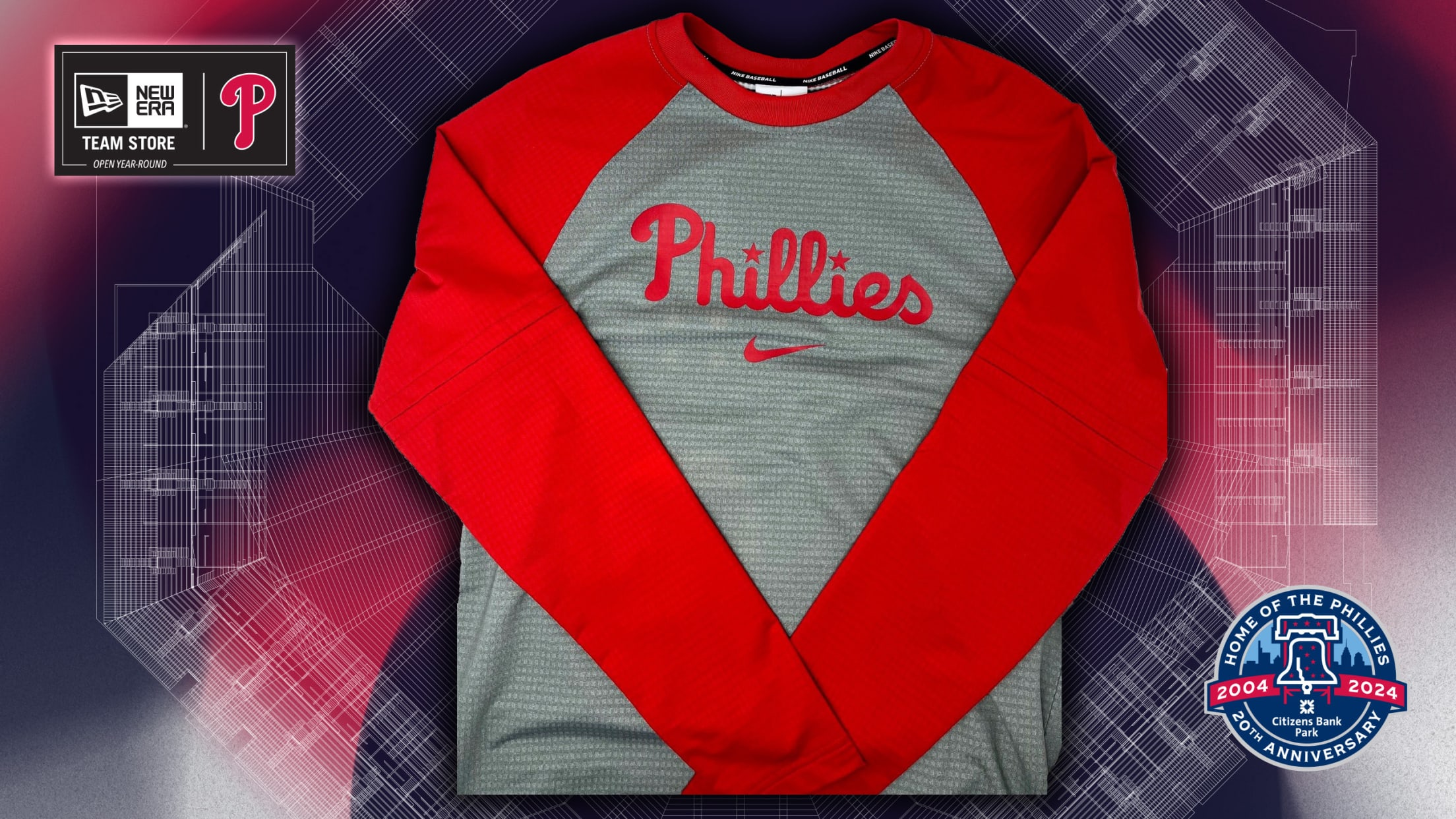 Phillies Shirt MLB PHILADELPHIA PHILLIES COOPERSTOWN LIGHT HEATHER