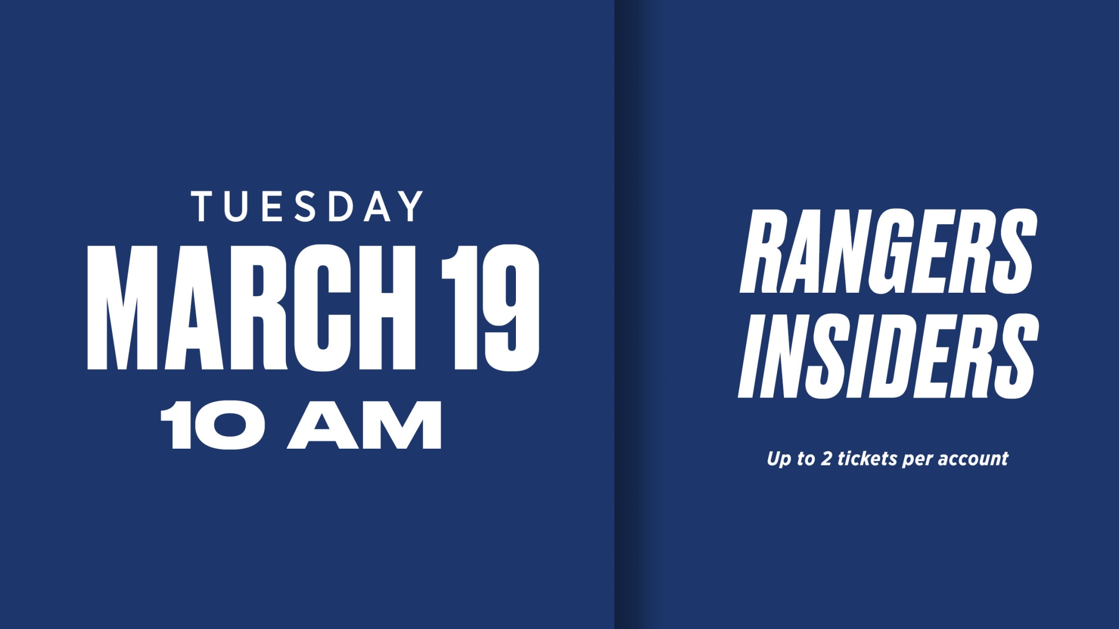 Presale Information | Texas Rangers