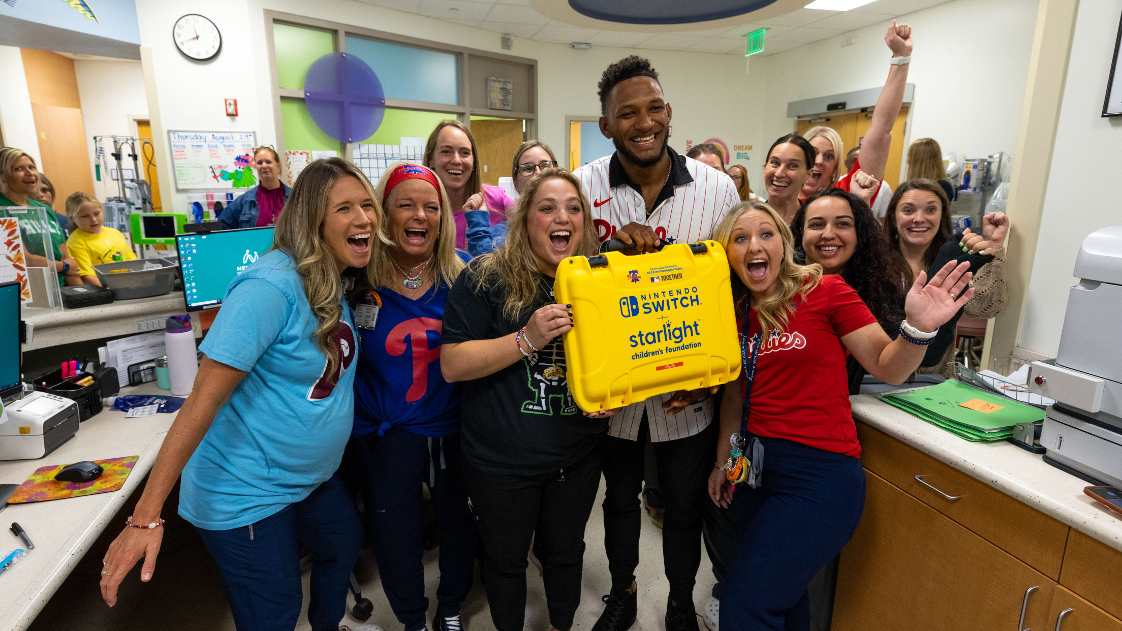 Johan Rojas’ Special Visit and Phillies ‘Go Gold’ Pep Rally at Nemours ...