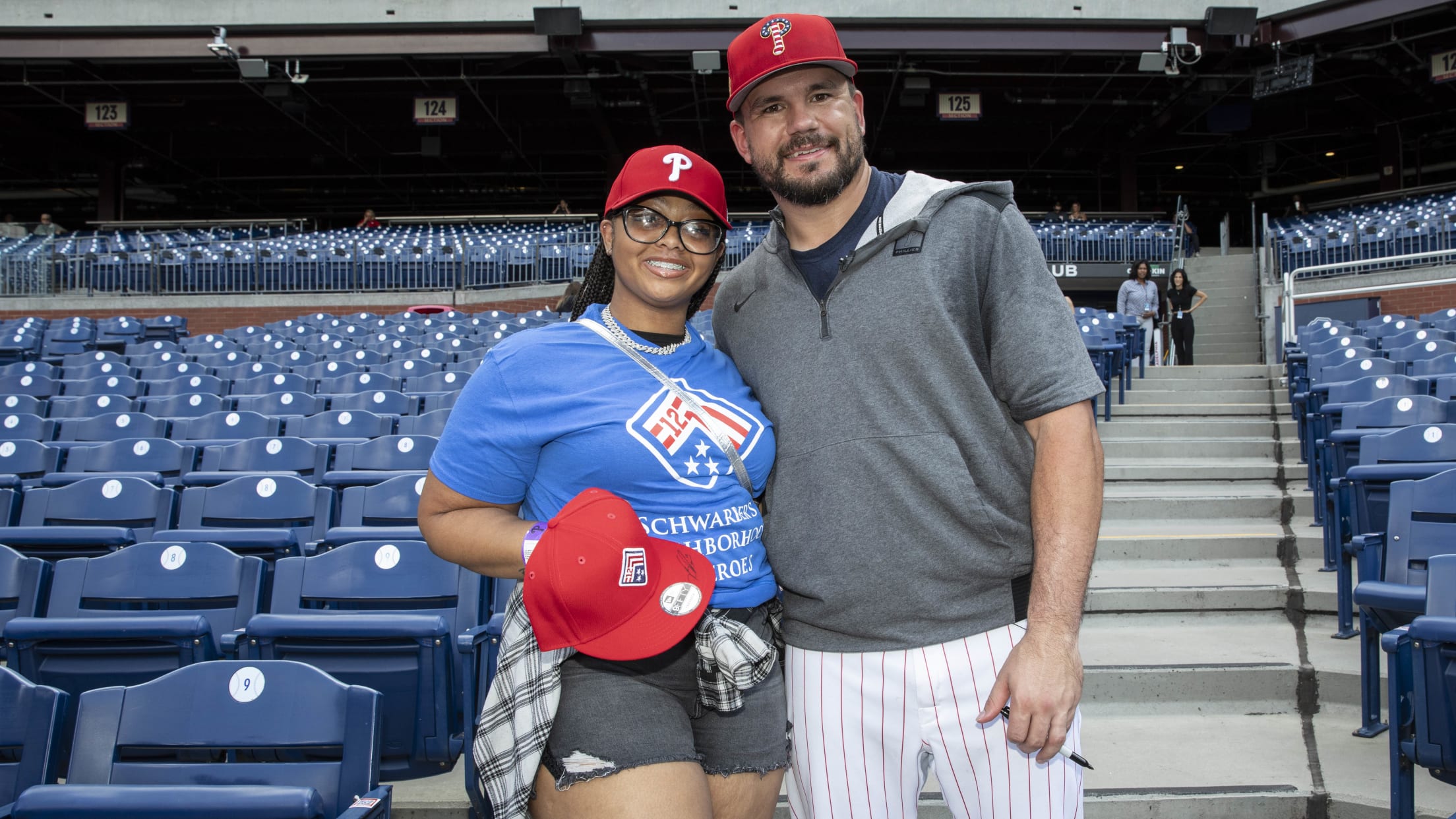 Kyle Schwarber Hosts Neighborhood Heroes During Phillies Batting ...