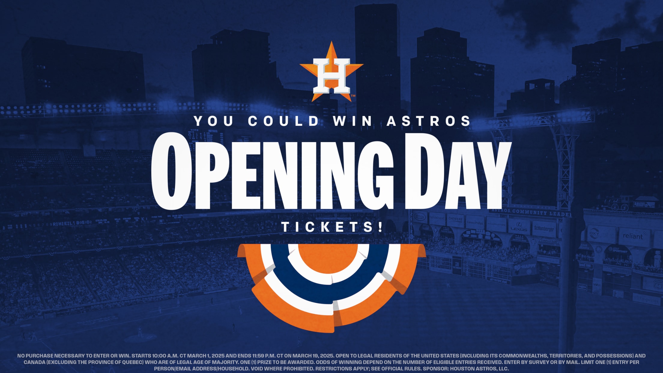 Astros 2025 Opening Day Sweepstakes | Houston Astros