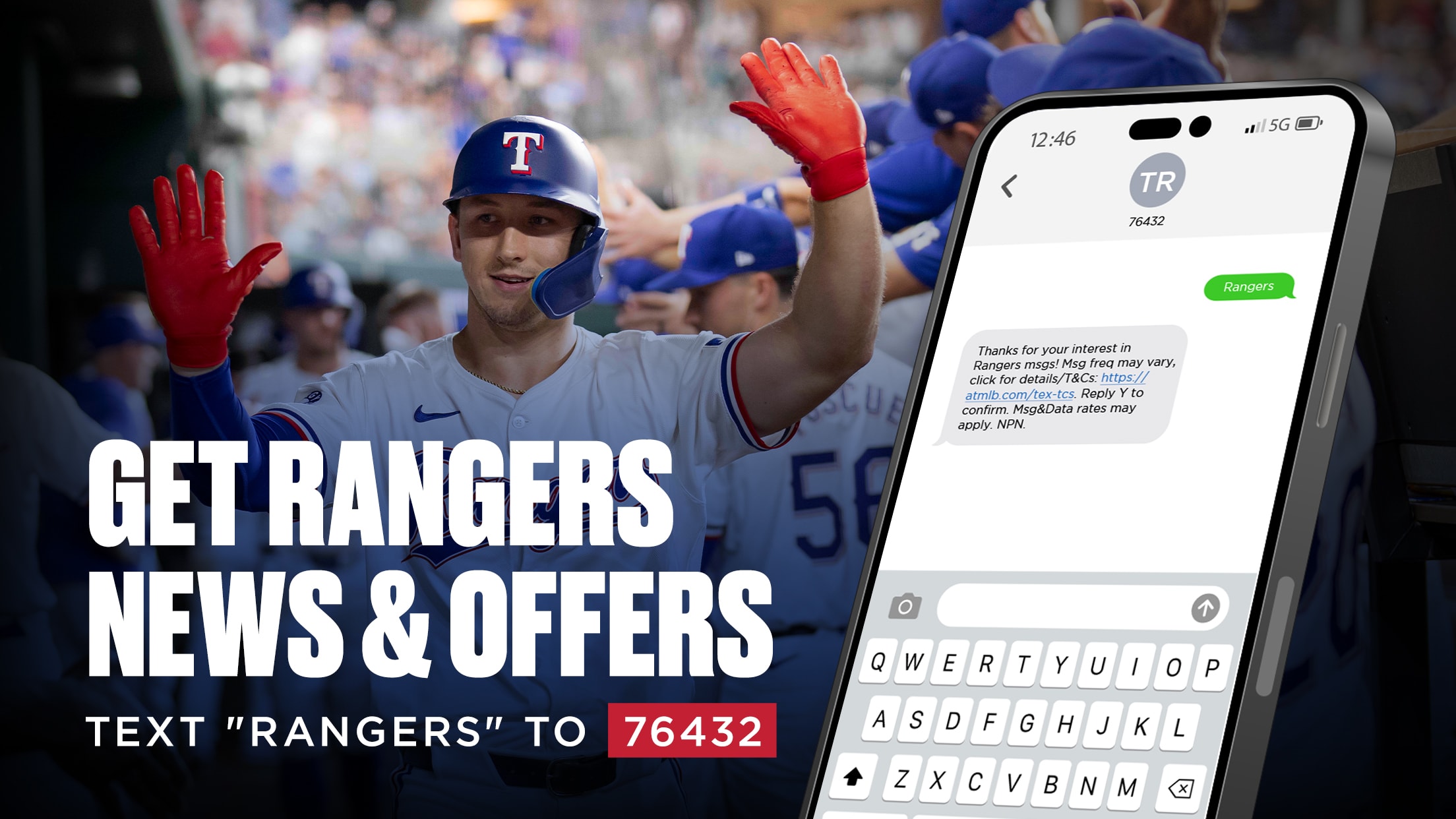 Rangers Text Alerts | Texas Rangers