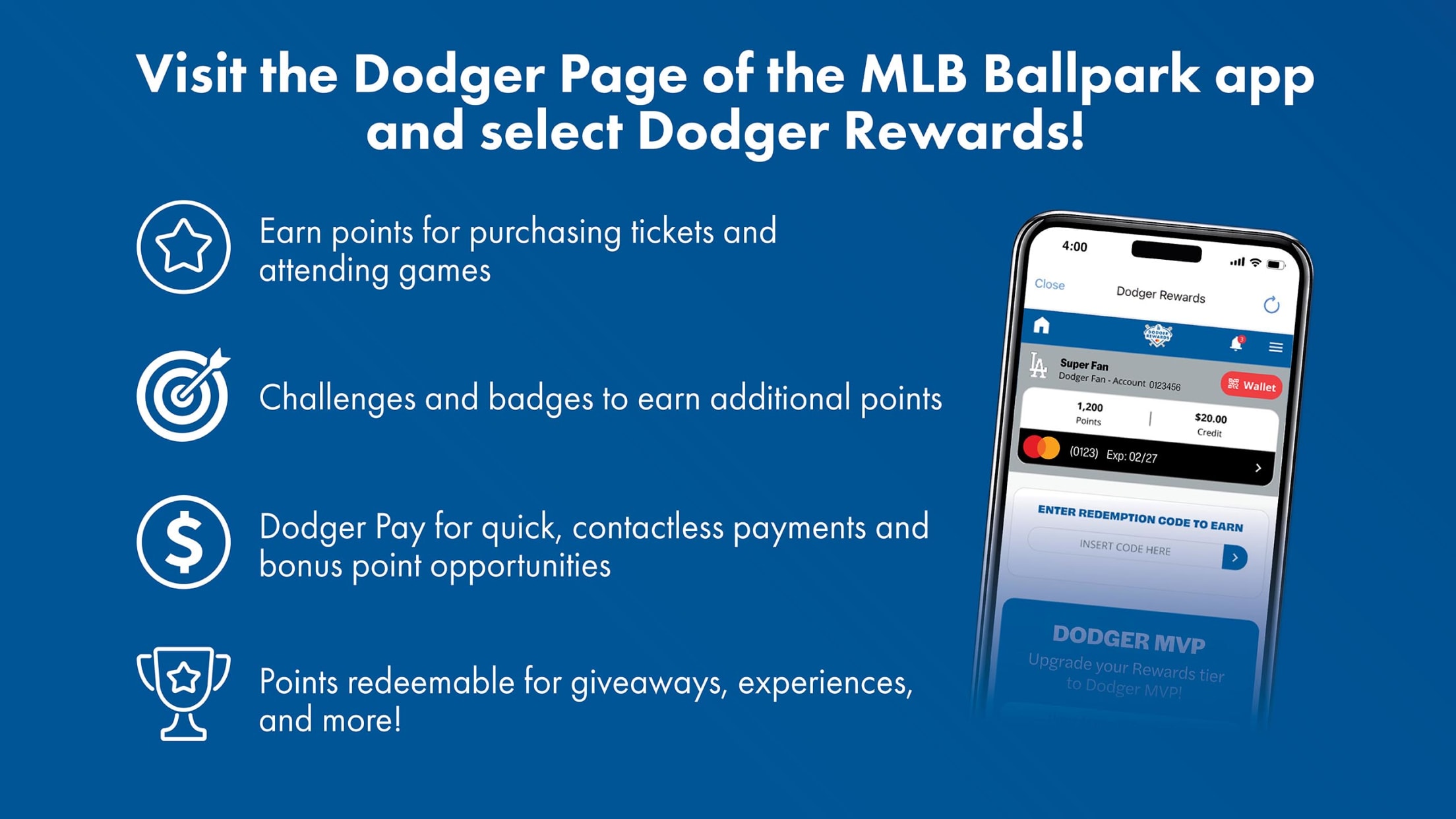 Dodger Rewards presented by Mastercard | Los Angeles Dodgers