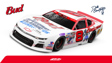 Dale Earnhardt Jr. brings back baseball car for Speedway Classic