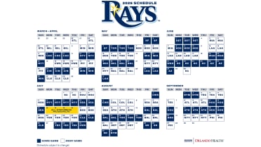 Rays Printable Schedule | Tampa Bay Rays