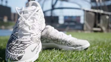 Davis Martin's Players' Weekend cleats designed by young fan and ballplayer