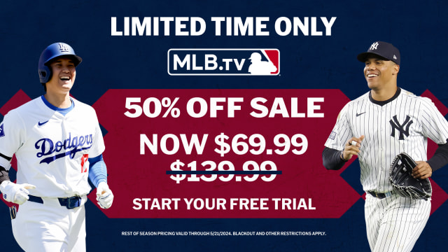 MLB.TV 50 percent off sale for May 2024