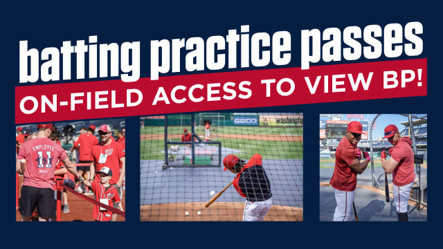Batting Practice On-Field Passes | Washington Nationals