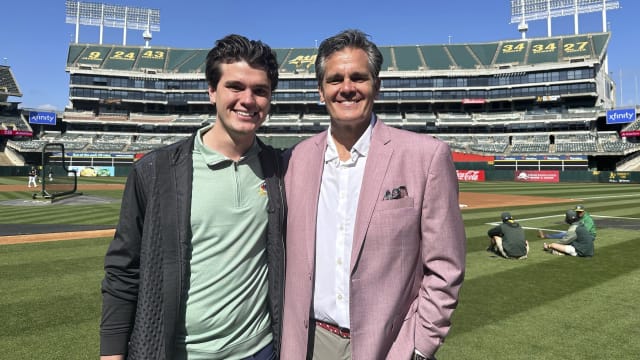 Chris Caray, Chip Caray broadcast A's, Cardinals game