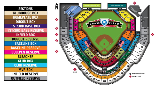 Chase Field Seating Map | Arizona Diamondbacks