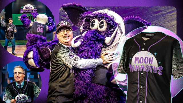 John Oliver introduces Moon Mammoth mascot for Erie SeaWolves