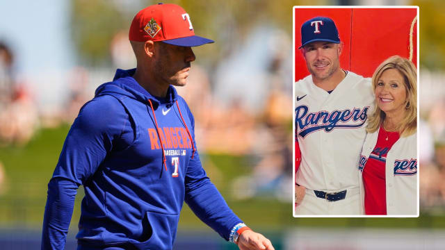 Skip Schumaker's mom watches all of his games