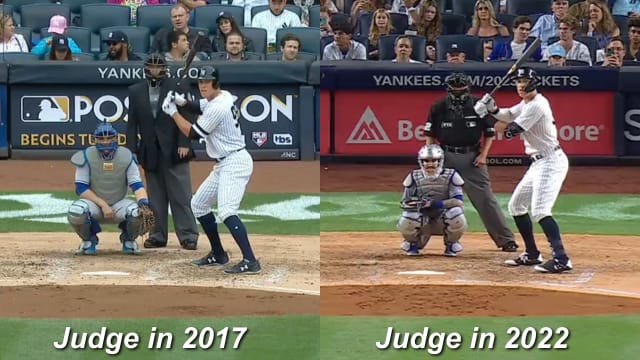 Aaron Judge batting stance change Statcast breakdown