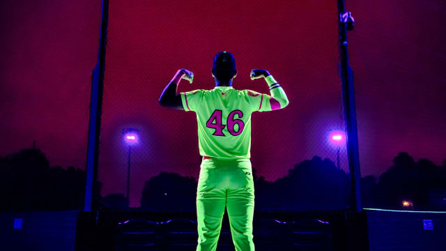 Cosmic Baseball brings black lights to Chili Peppers' field