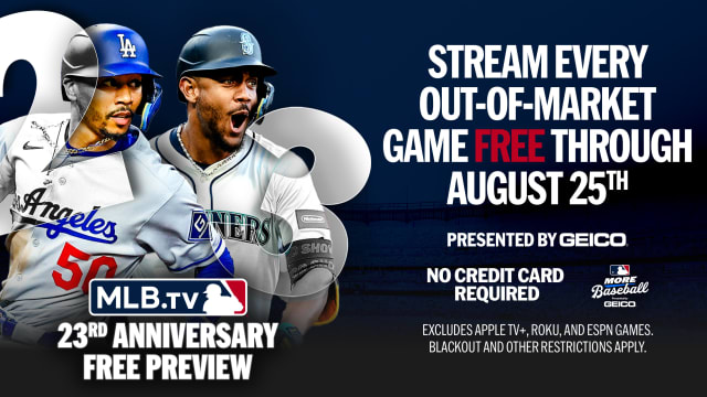 MLB.TV has free preview for 23rd Anniversary