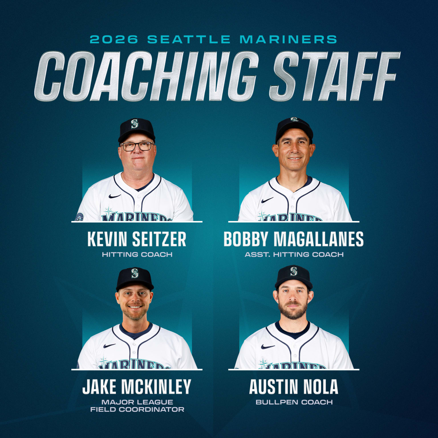 Mariners Announce 2026 Coaching Staff