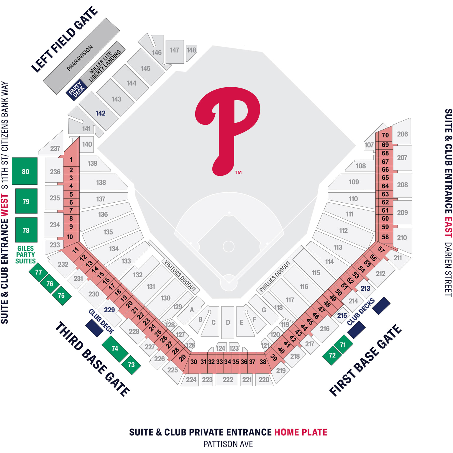 Party Suites and Decks | Philadelphia Phillies