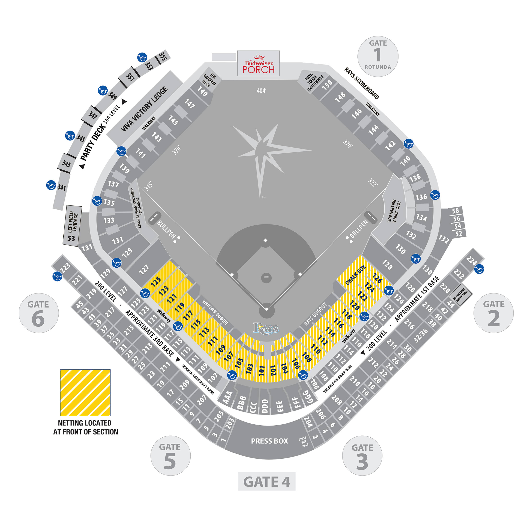 Tampa Bay Rays Detailed Seating Chart | Cabinets Matttroy