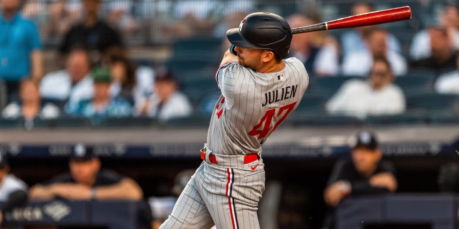 Edouard Julien da su primer hit y primer jonrón en MLB