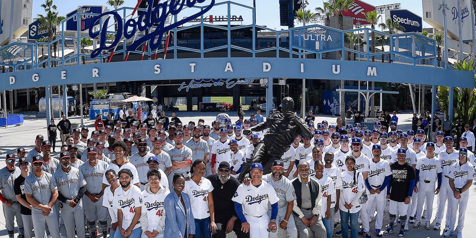 Jackie Robinson Day celebrated by Dodgers, Nationals in L.A.