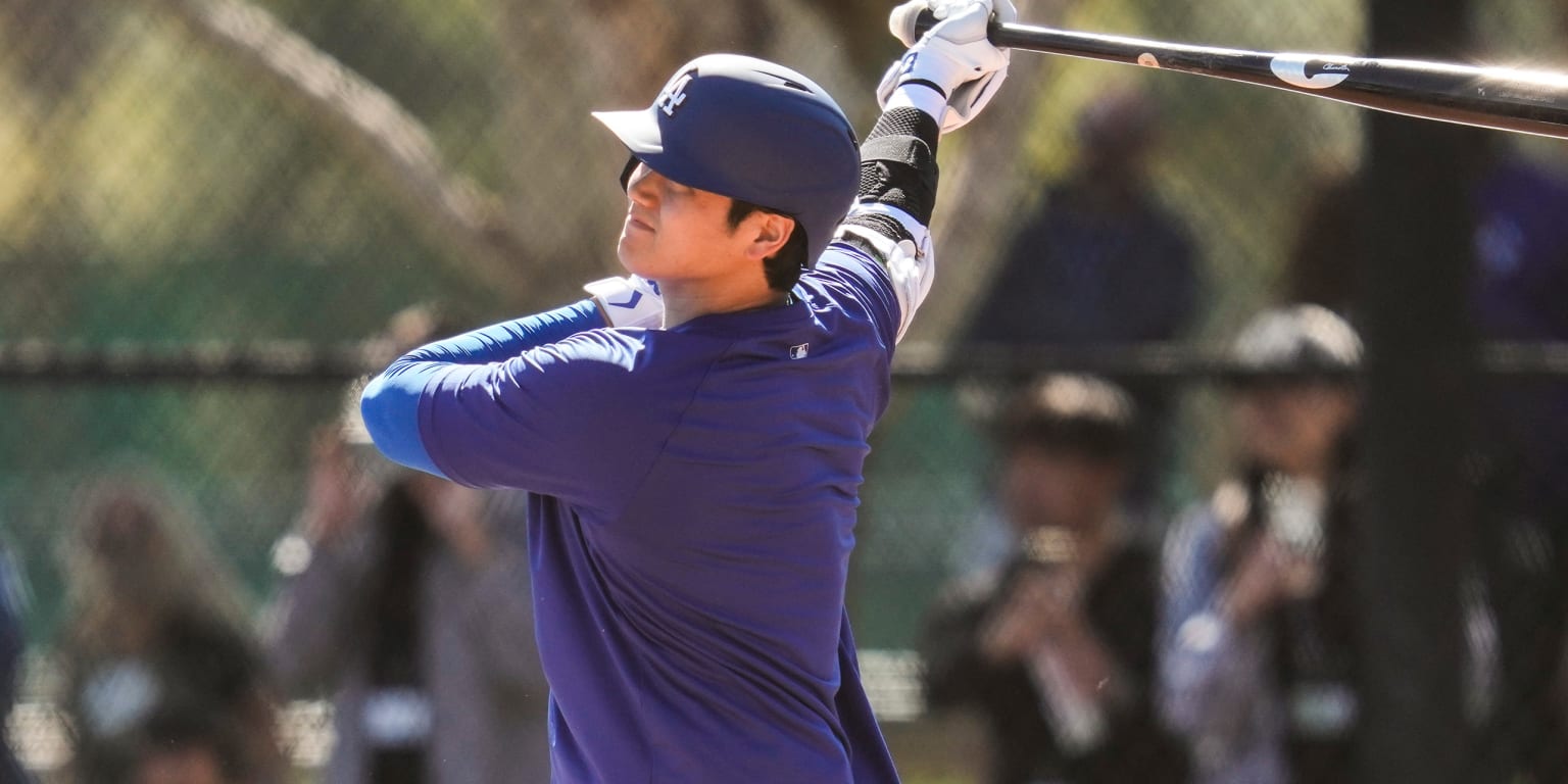 Ohtani generó entusiasmo en primera práctica de bateo en vivo