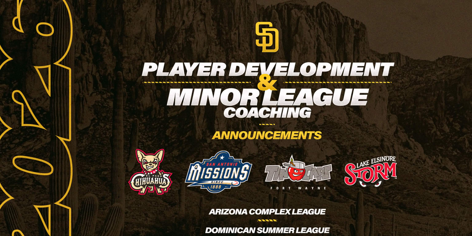 Padres Announce 2026 Player Development & Minor League Coaching Staffs