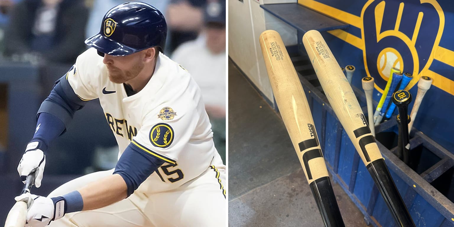 Oliver Dunn uses Torpedo bat in Brewers' win vs. Tigers
