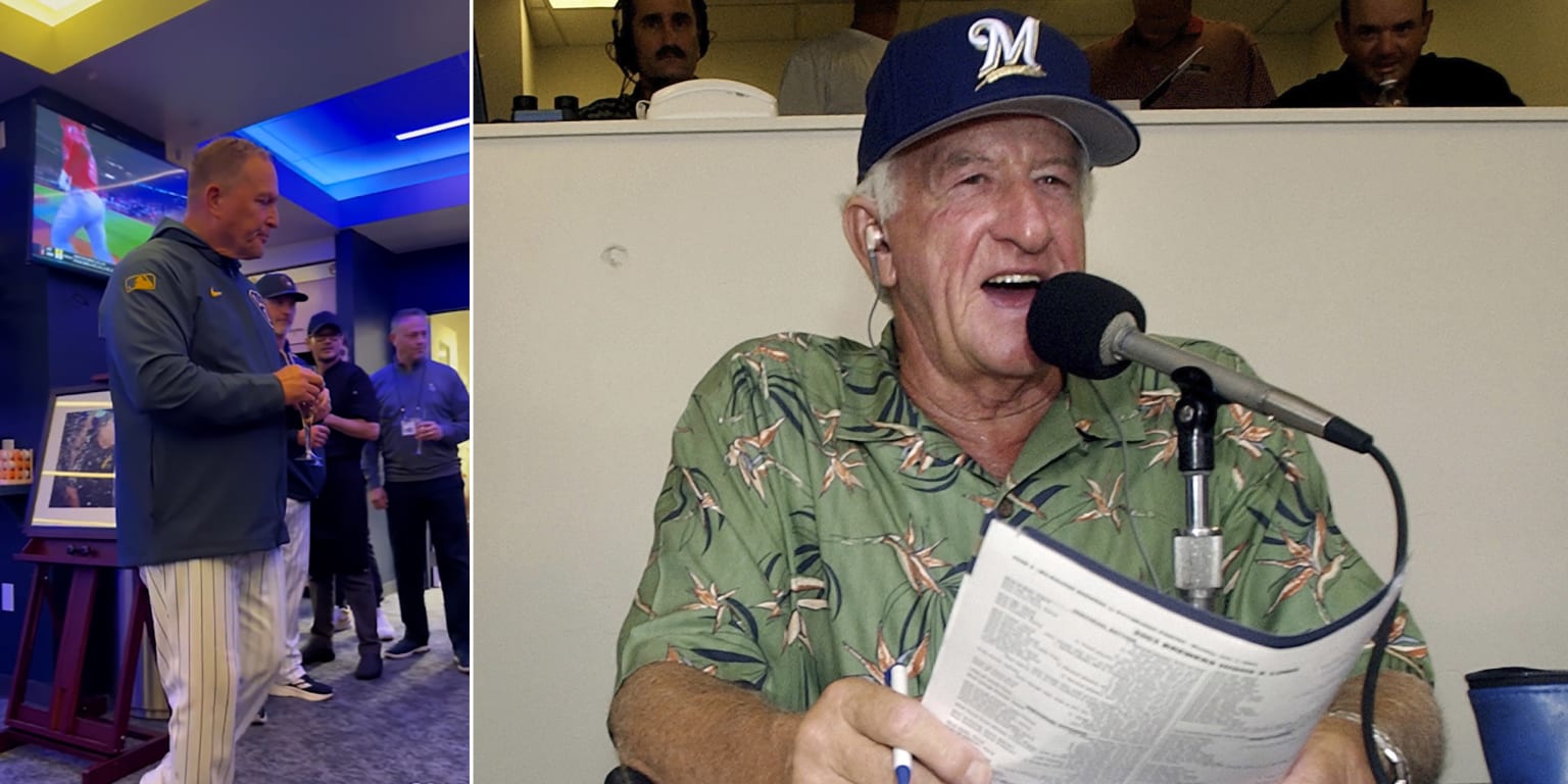 Bob Uecker with Brewers in spirit, celebrating playoff berth