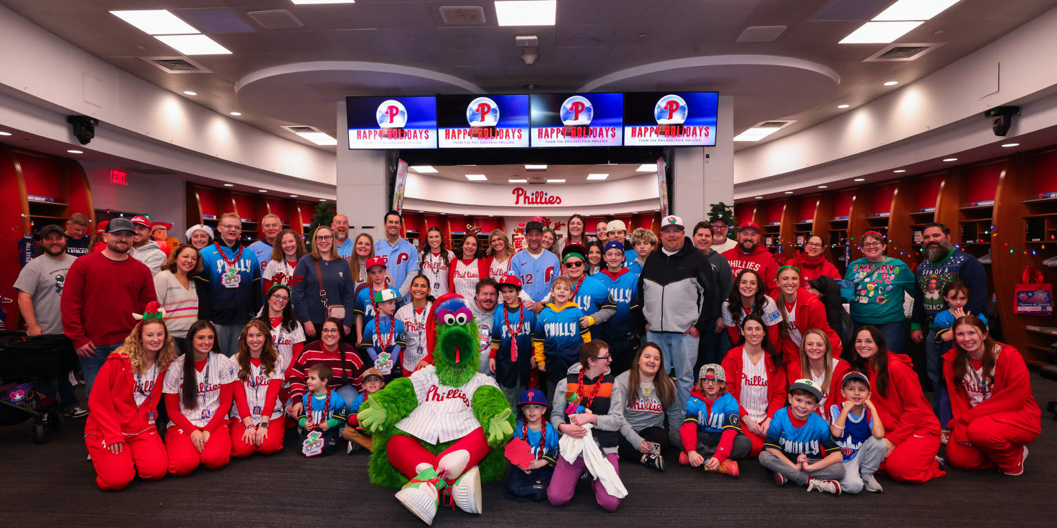 Deck the Halls! Phillies clubhouse decorated for Ballgirls Holiday ...
