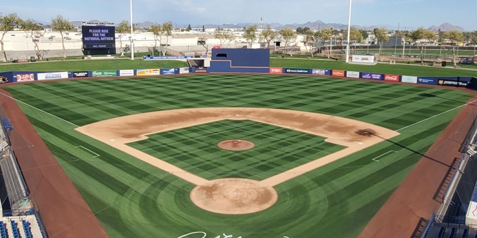 Brewers grounds crew honors Bob Uecker with field