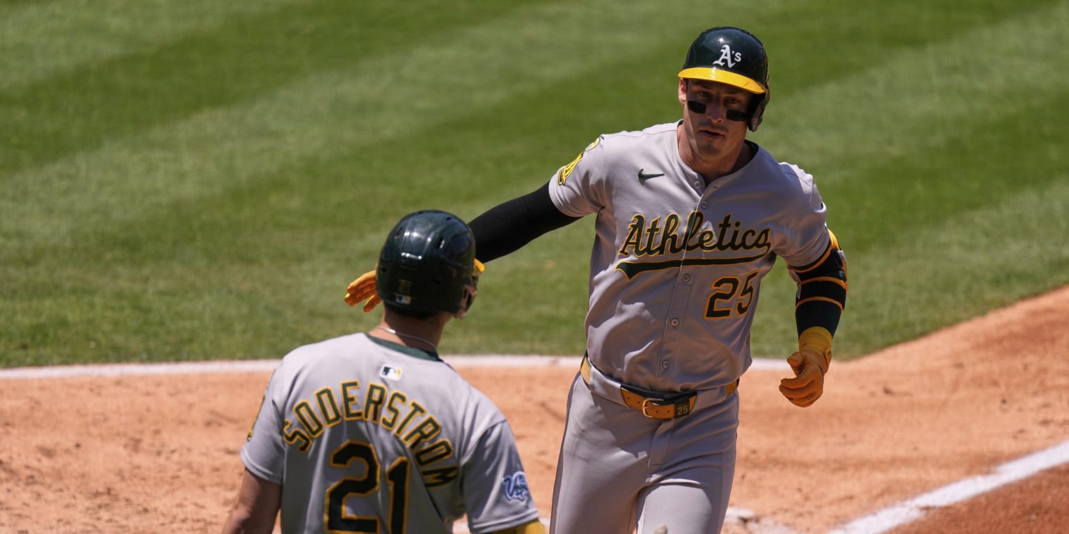 Brent Rooker hits two home runs in loss to Angels