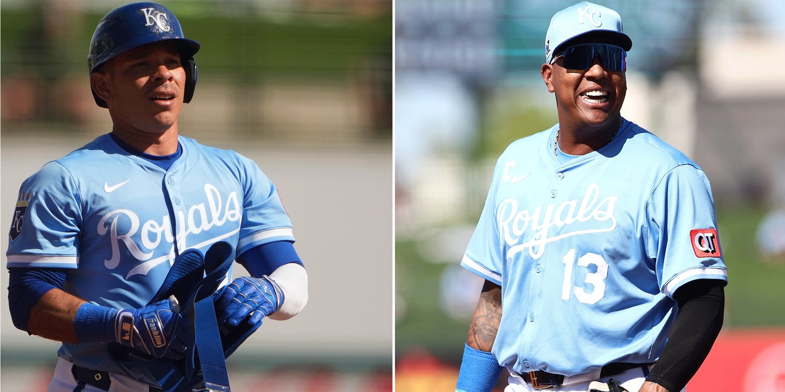 Freddy Fermin learning from Salvador Perez